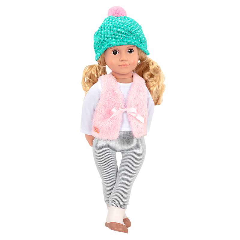 Roupa de Frio com Colete de Pele e Touca - Our Generation
