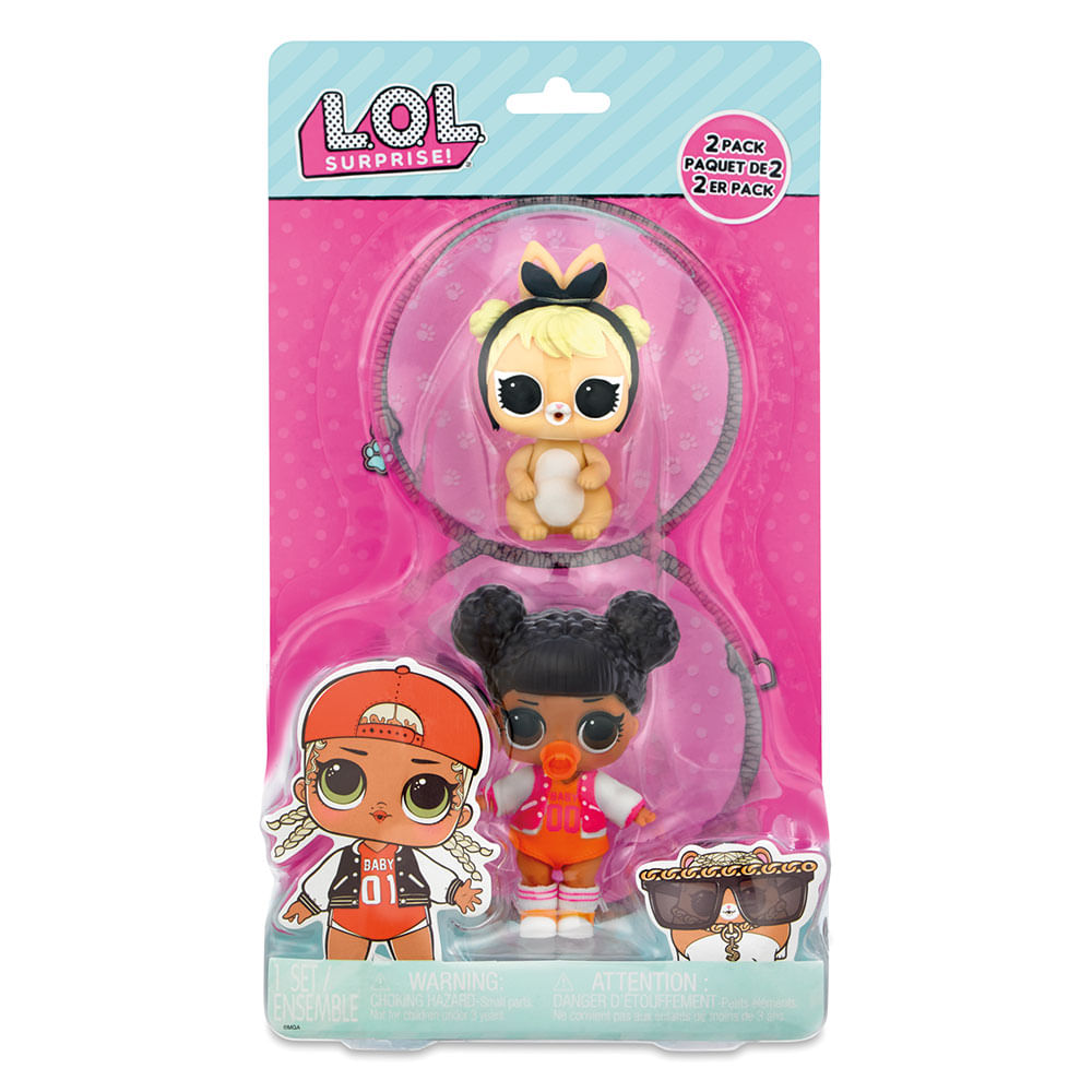 Boneca LOL Surprise Double Colletion Hoops MVP e Pets Cottonnail Q.T.
