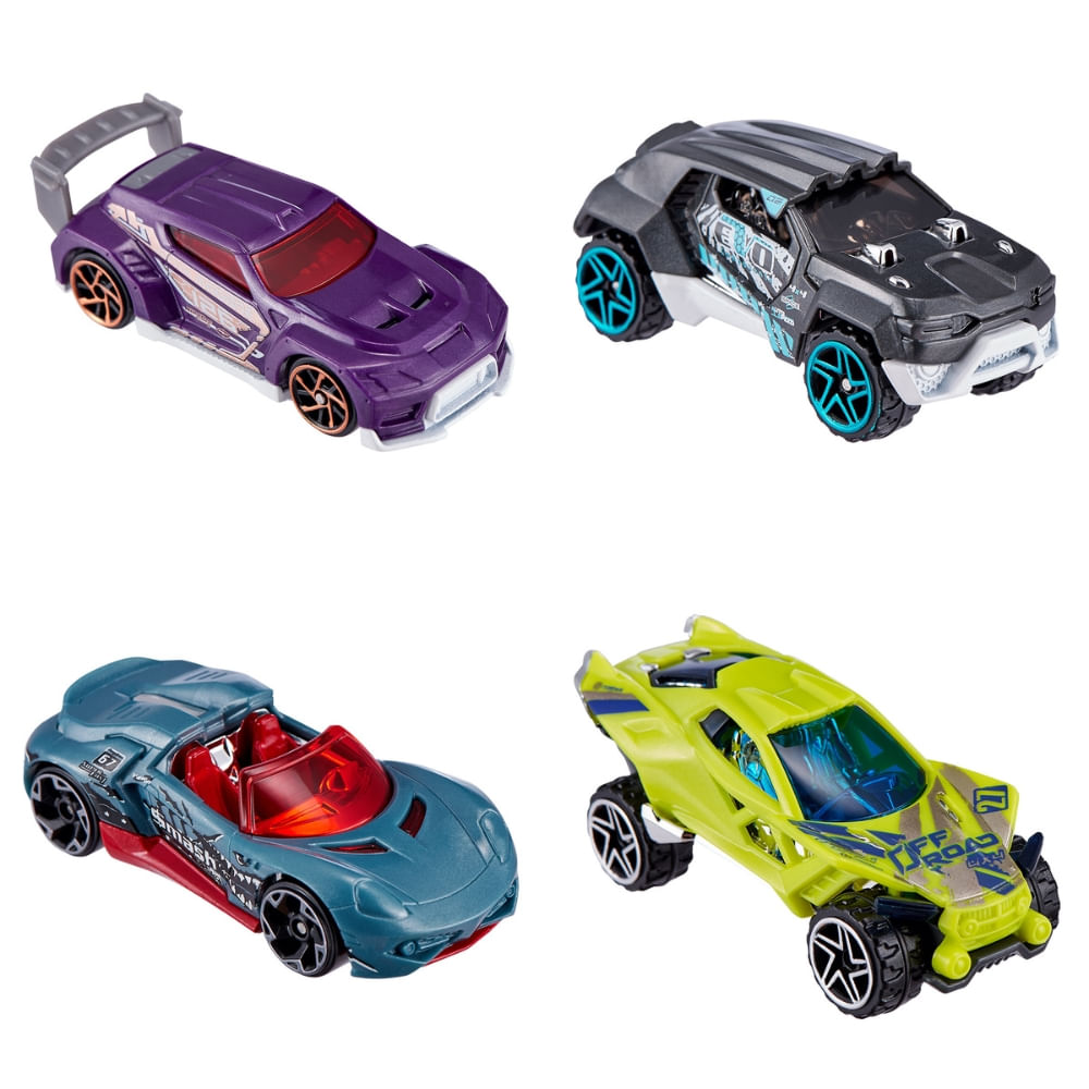 Kit com 4 Mini Carrinhos Die Cast Metal Machines - Insanity + Tracer ...
