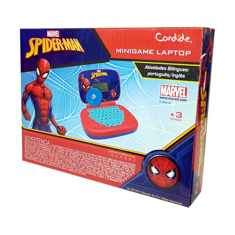 Kit Homem-Aranha - Laptop Infantil Bilíngue + Boombox Karaoke