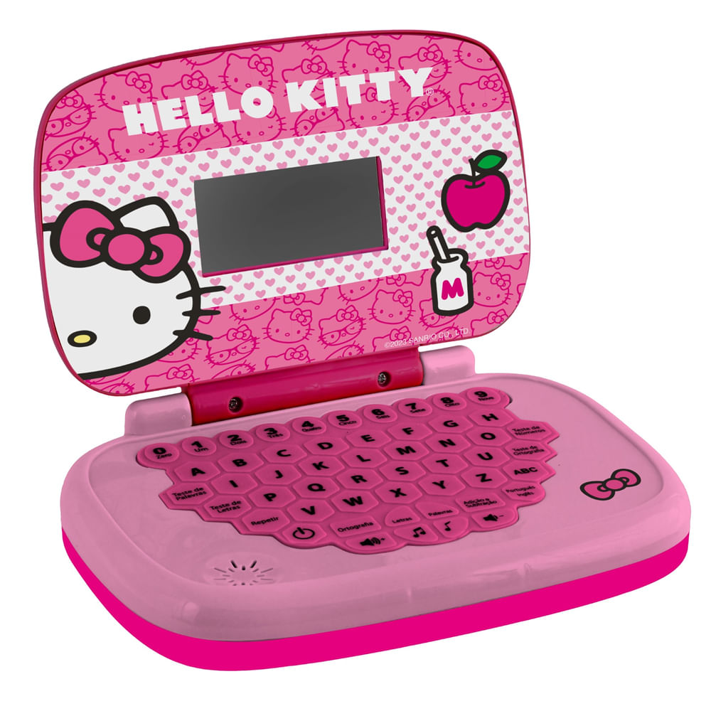 Kit Hello Kitty - Laptop Infantil Bilíngue + Walkie Talkie Infantil