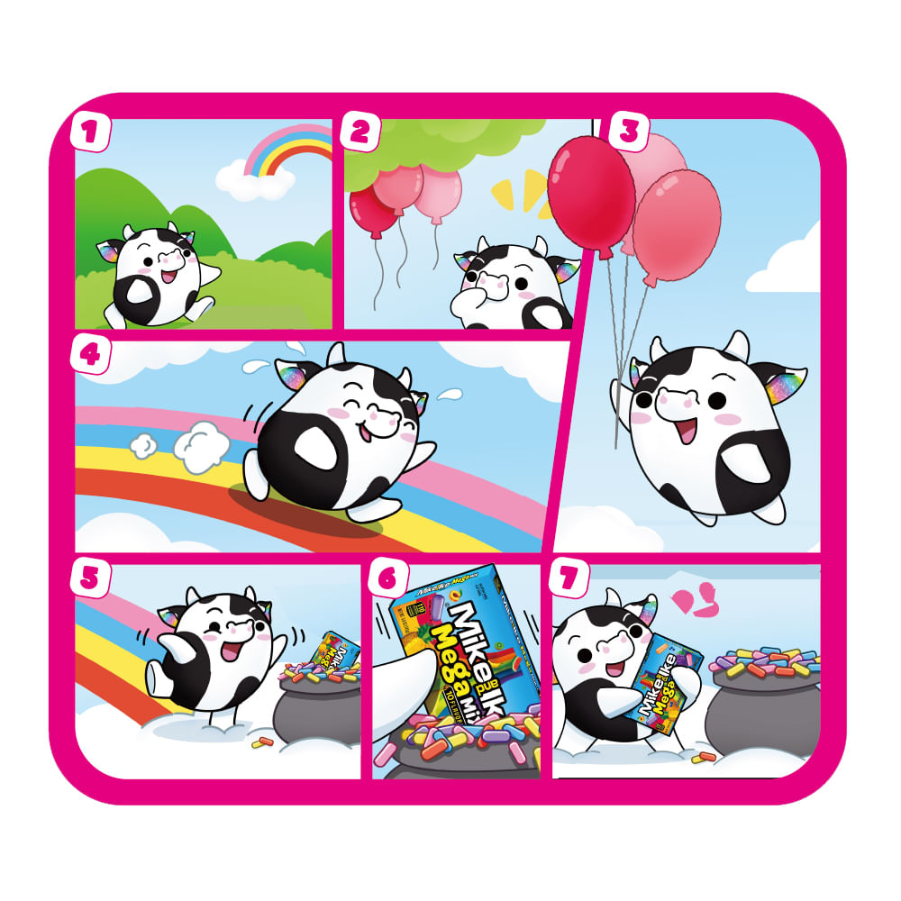 Pelúcia Snackles 35cm - Vaca Daisy com Mike and Ike