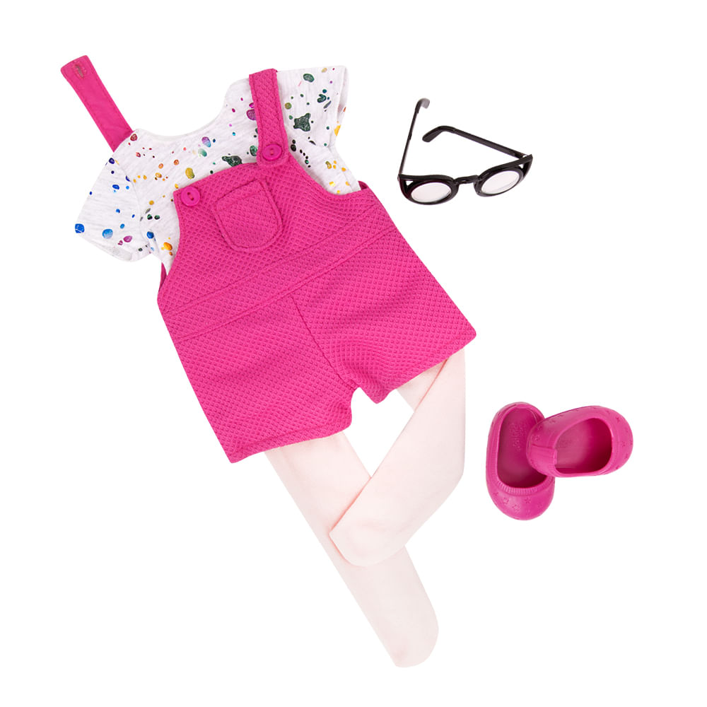 Conjunto de Roupa com Macacão rosa - Our Generation