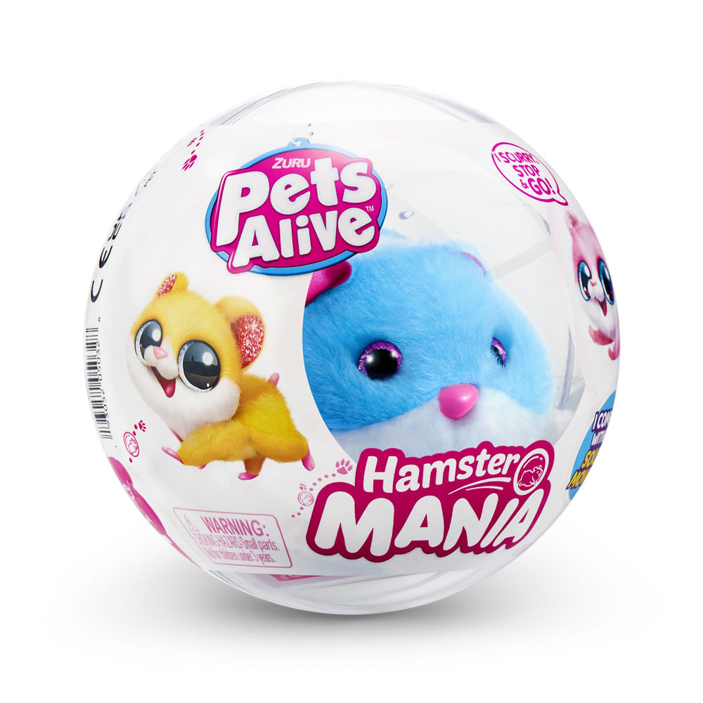 Hamster Mania - Pelúcia Pets Alive - Azul