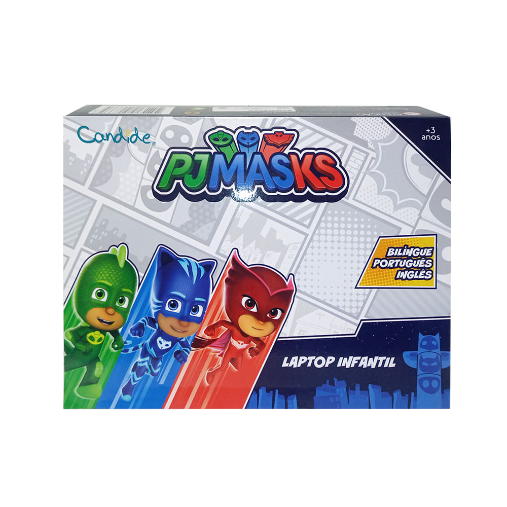 Kit Laptop Infantil Educativo Candide Pj Masks Bilíngue + 1 Fidget ...