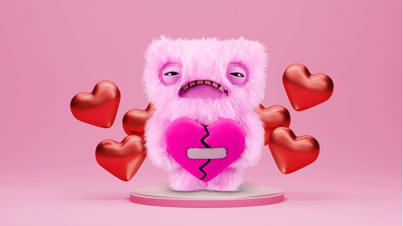 Pelúcia Fuggler Love Fuggs 23cm - Rosa