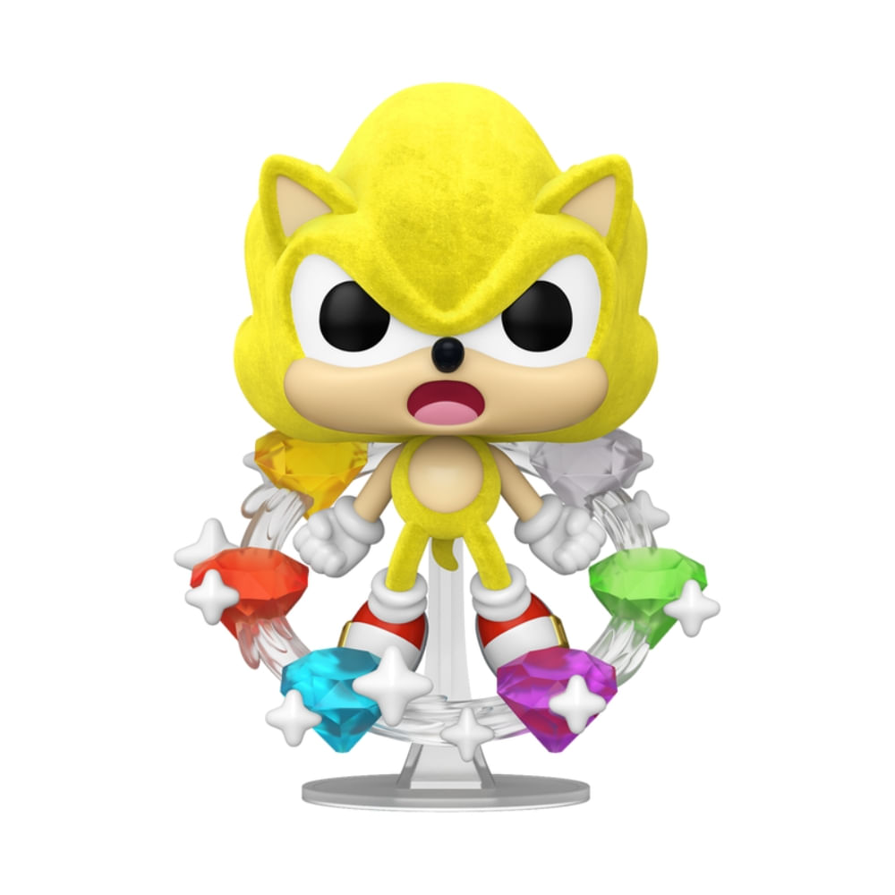 Boneco Funko Pop! Plus Sonic The Hedgehog - Super Sonic com Esmeraldas