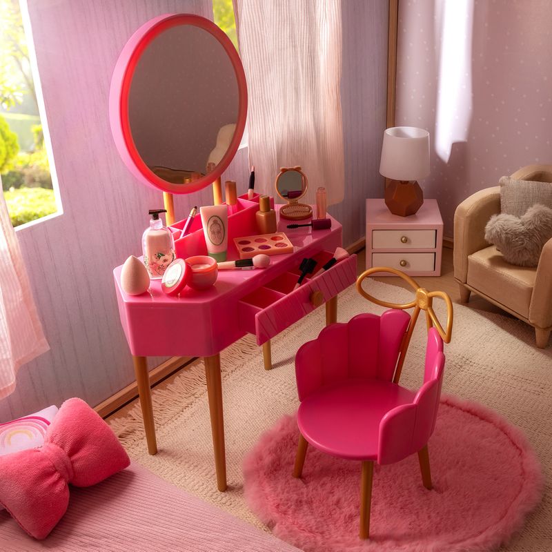 Mesa De Penteadeira Rosa Our Generation
